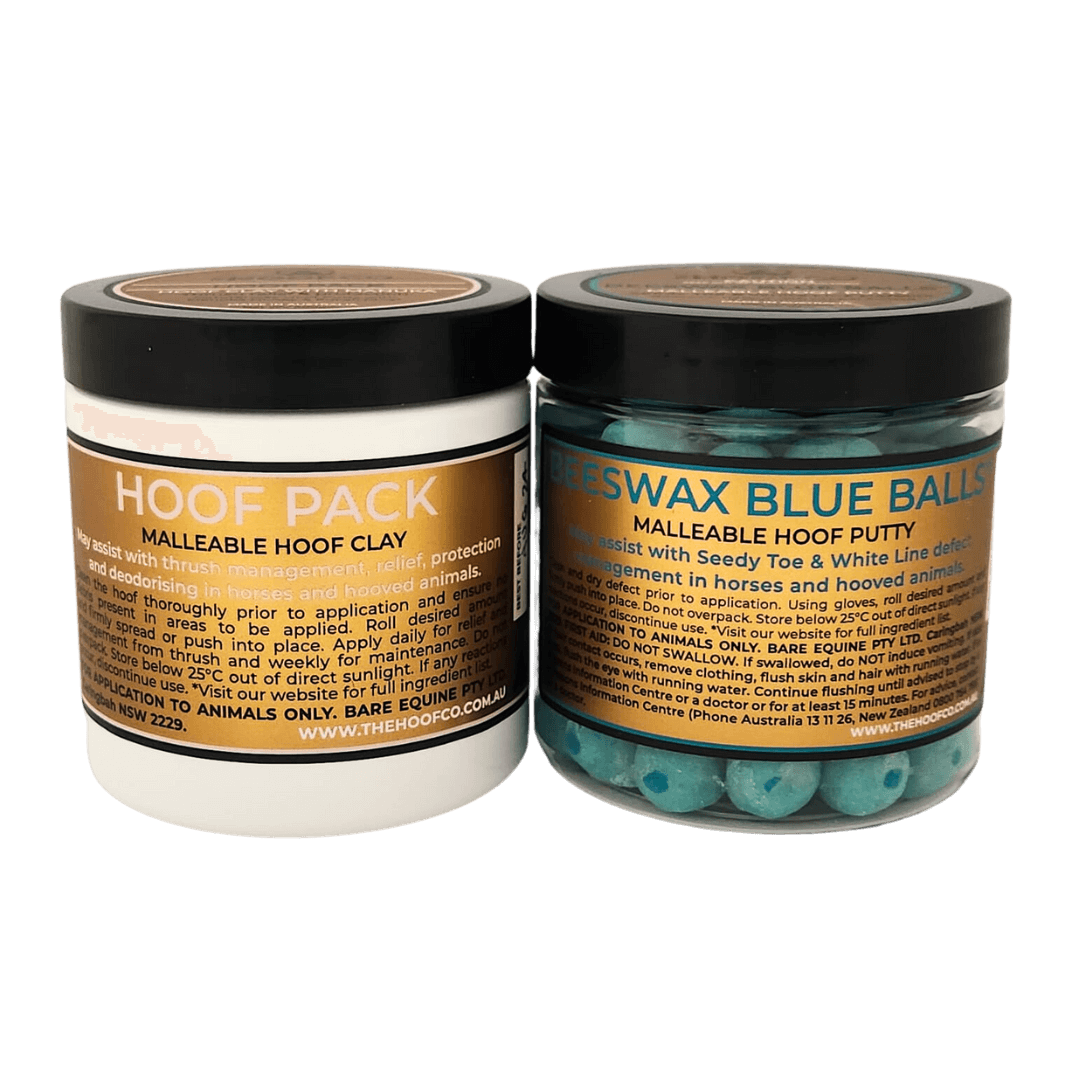 Hoof Pack Clay & Beeswax Blue Balls® Combo – The Hoof Co